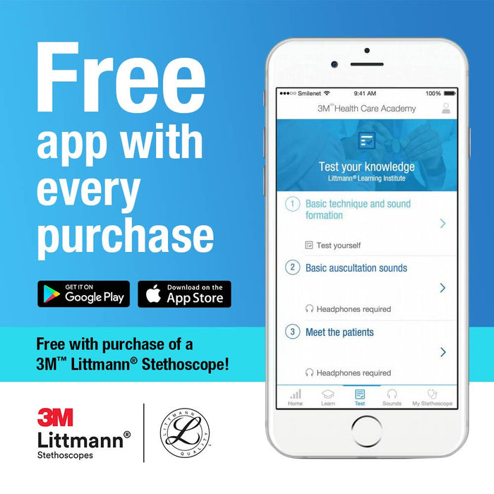 3M Littmann Snap Tight Soft-Sealing Eartips, Black Small & Large