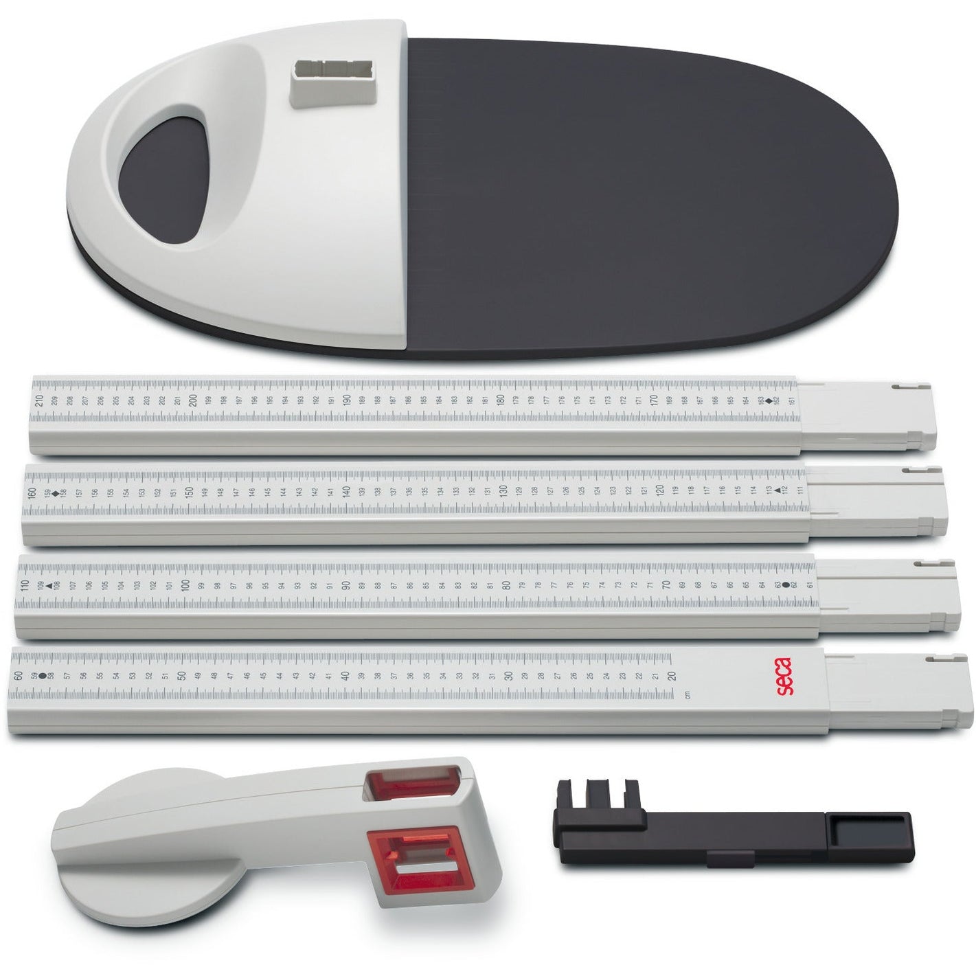 seca 217 - Portable Stadiometer Combinable with Flat Scale